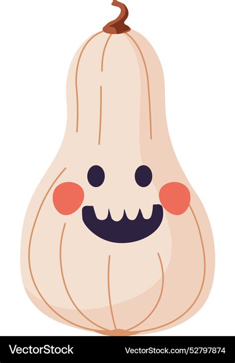 Cute Squash With Happy Face Royalty Free Vector Image