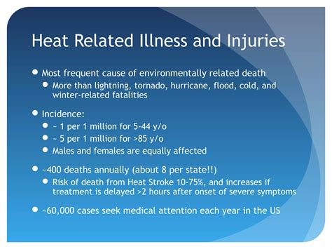 Heat Related Illness And Injuries Ppt