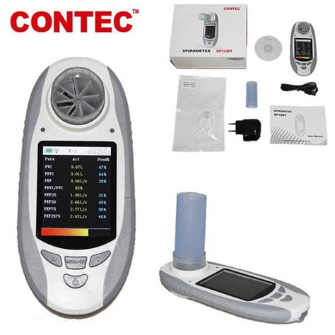 Jual Unik Spirometer Contec Monitor Pernafasan Paru Volume Fev1 Fvc
