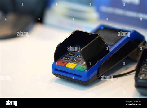 Jakarta Indonesi 23 June 2024 Edc Electronic Data Capture Machine At The Cashiers Desk