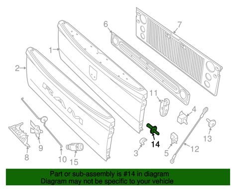 2002 2021 Mopar Tailgate Striker Plate 6512878aa