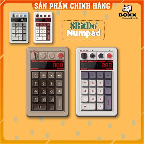 Bàn Phím Cơ 8bitdo Retro 18 Numpad Có Bluetooth 2 4g Usb C Hot Swap Aluminum Plate Shopee
