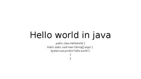 Hello World Java Pdf Computers