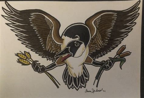 Traditional Goose Tattoo