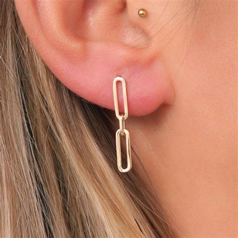 Paperclip Earrings Etsy