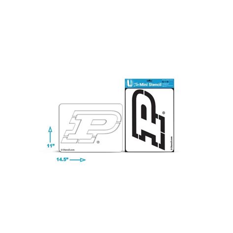 U Stencil Purdue P Mini Stencil At