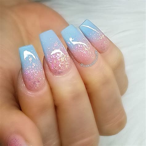 Ombre Nails And Chameleon Flakes Ombre Nails Glitter Ombre Nails Nail Designs