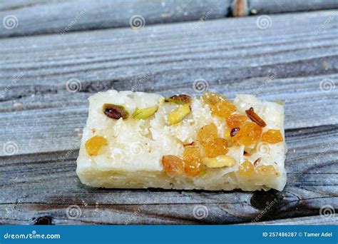 Coconut With Raisins And Pistachio Nut An Eastern Candy Made As A Celebration Of The Prophet S