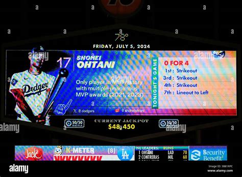 July 5 2024 Los Angeles California Usa Shohei Ohtani 17 Of The