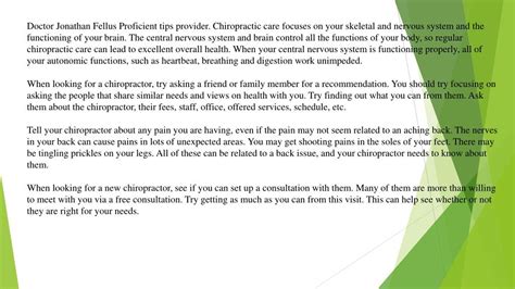 Ppt Doctor Jonathan Fellus Tips And Tricks On Massage Therapy