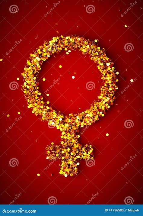 Gold Female Gender Symbol Stock Illustration Illustration Of Abstract