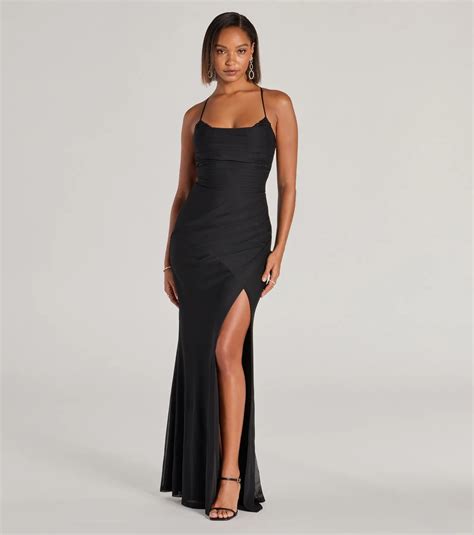 Black Mesh Dresses And Windsor