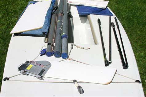 2004 Vanguard Laser Seitech Dolly Race Rig Two Sails Carbon Tiller