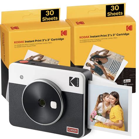 Kodak Mini Shot 3 Retro Instant Digital Camera And Printer For 100