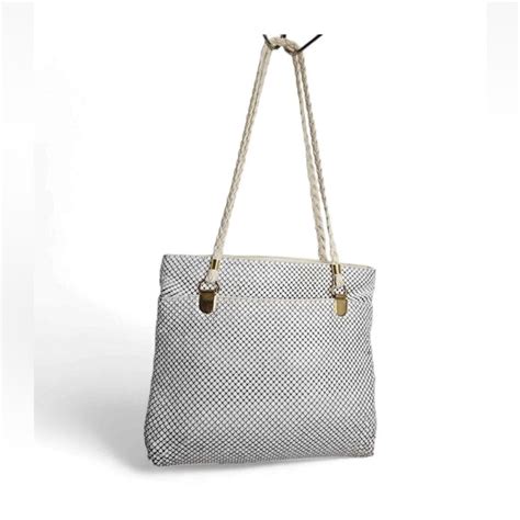 Bags Bags By Marlo Vintage White And Gold Metal Mesh Purse Poshmark