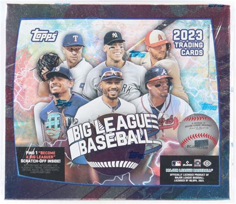 2023 Topps Big League Baseball Hobby Box With 18 Packs Pristine Auction