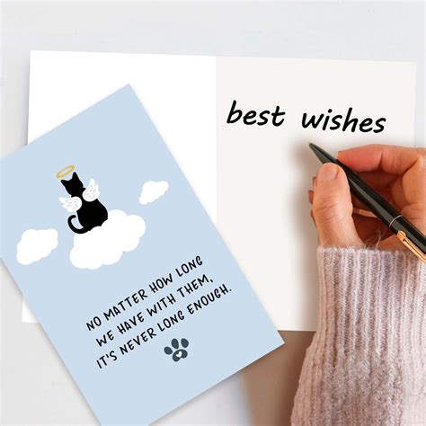 Pet Cat Sympathy Card Cat Memorial Ts For Loss Of