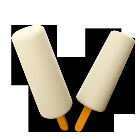 3d Two Vanilla Popsicle Icons 3d Model Cgtrader