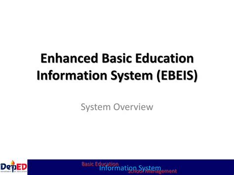 Pdf Enhanced Basic Education Information System Ebeis · Enhanced Basic Education Information