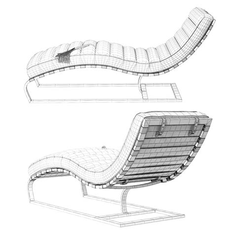 Kawola Relaxliege Siry Leder 3d Model For Vray