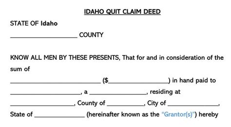 Free Quitclaim Deed Forms And Templates By State Wordpdf