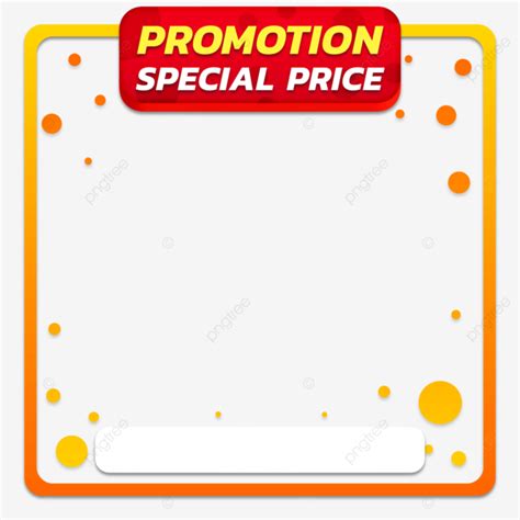 Product Border Red Yellow Frame Special Price Sale Border Promotion