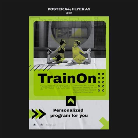 Free Psd Flat Design Workout Poster Template