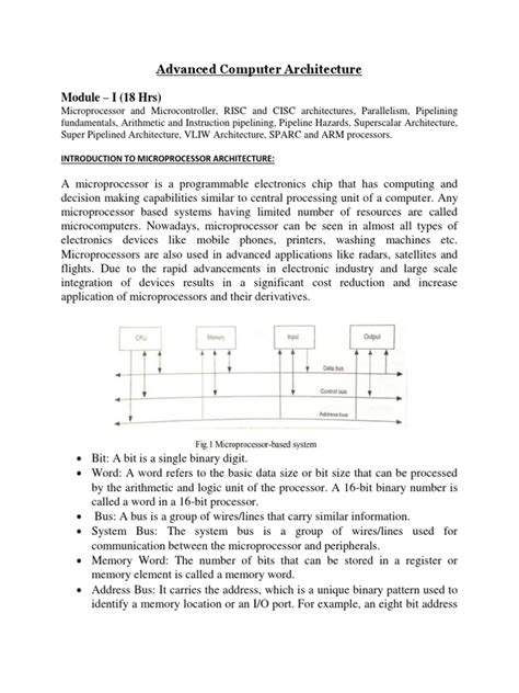 Advanced Computer Architecture Notes Pdf Central Processing Unit
