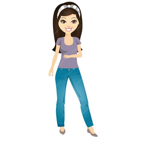 Menina Moda Vetor Premium