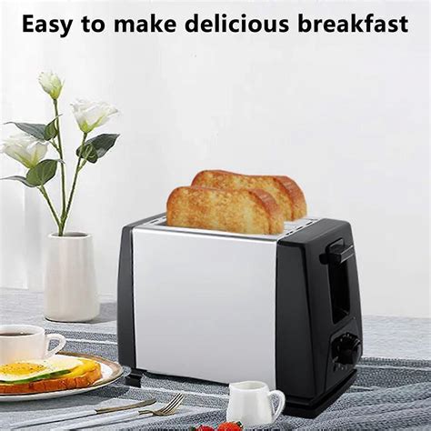 Stainless Steel Bread Machine Dual Heaters Bread Maker Nonstick