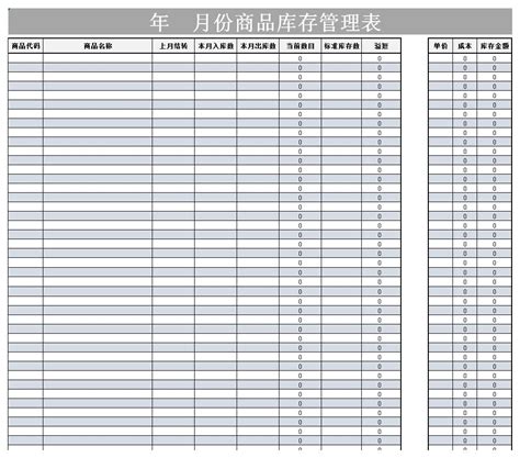 商品库存管理表excel模板 我拉网