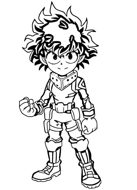 Image Of Midoriya Izuku Coloring Page Download Print Or Color Online