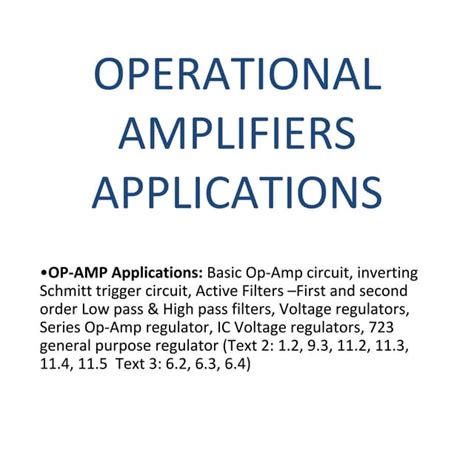 Op Amp Applicationppt
