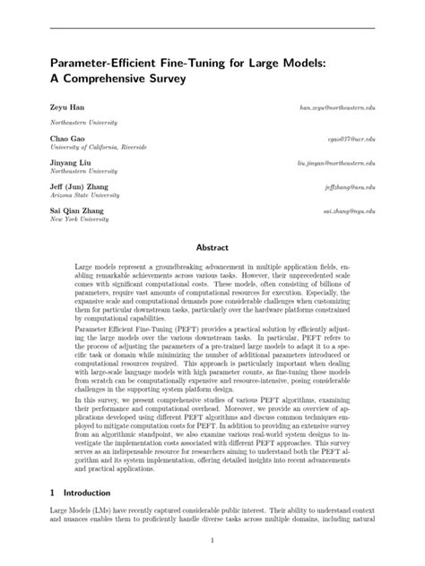 Parameter Efficient Fine Tuning Survey Pdf Artificial Neural Network Deep Learning
