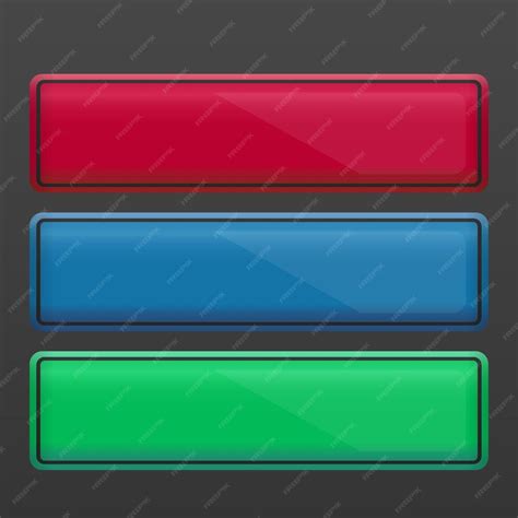 Premium Vector A Set Of Rounded Rectangular Buttons For A Website