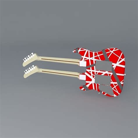 Kramer Eddie Van Halen Double Neck Guitar Free 3d Model Cgtrader