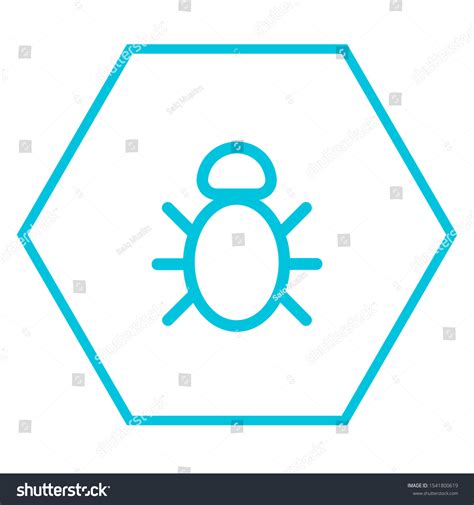 Computer Bug Outline Icon Linear Style Stock Vector Royalty Free 1541800619 Shutterstock