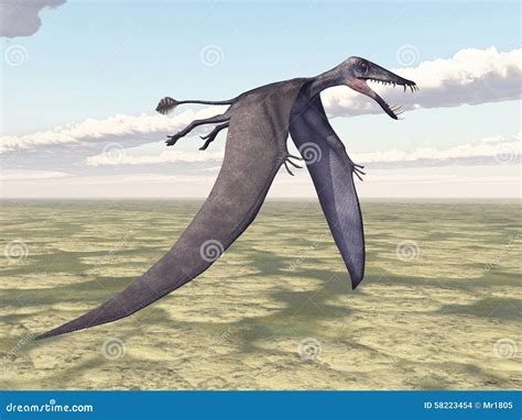 Dorygnathus Pterosaur On Ground Royalty Free Stock Image