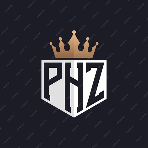 Premium Vector Luxury Phz Logo With Crown Elegant Initials Phz Letter