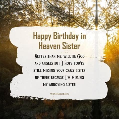 25 Heartfelt Happy Birthday In Heaven Sister Wishes
