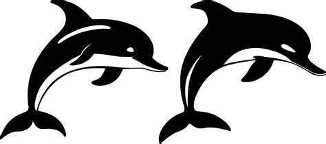 Dolphin Silhouette Vector 40866977 Vector Art At Vecteezy