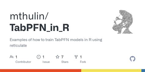 Github Mthulintabpfninr Examples Of How To Train Tabpfn Models In