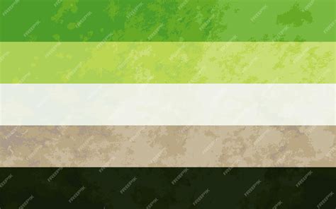 Aromantic Sign Aromantic Pride Flag With Texture Premium Vector