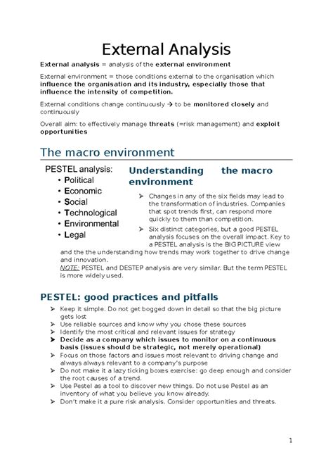 02 External Analysis Summary And Tips For Effective Pestel Analysis
