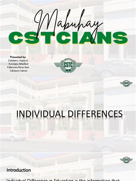 Individual Differences Ppt For Facilitating Pdf Temperament