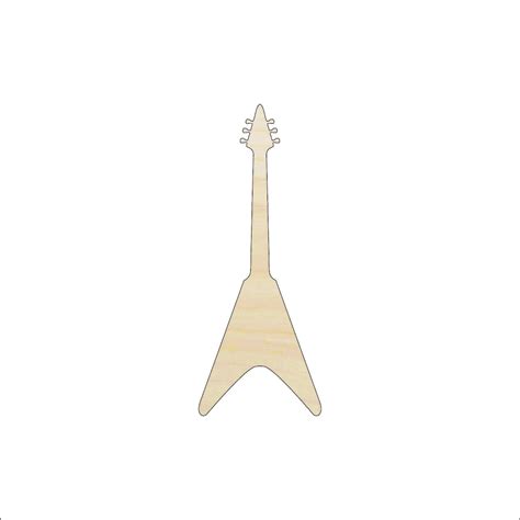 Music Guitar Laser Cut Out Unfinished Wood Shape Craft Supply Msc3 Etsy