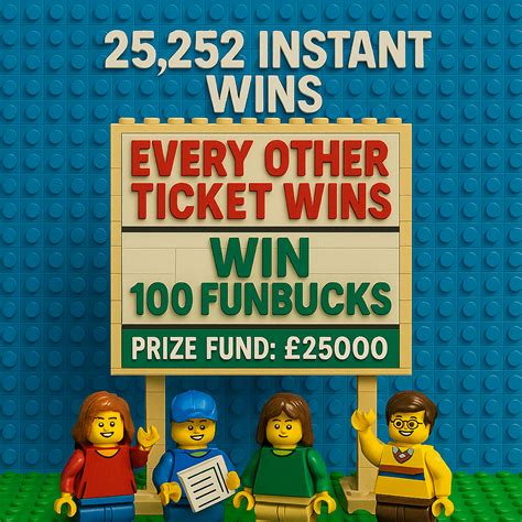 Every Other Ticket Wins 25252 Instant Wins £25000 Prize Fund