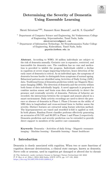 Pdf Determining The Severity Of Dementia Using Ensemble Learning