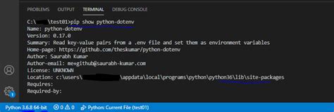 Python No Module Named Dotenv In Visual Studio Code Stack Overflow