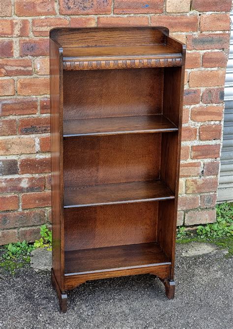 Smallnarrow Oak Bookshelf On Small Legs Small Oak Bookshelfbookcase